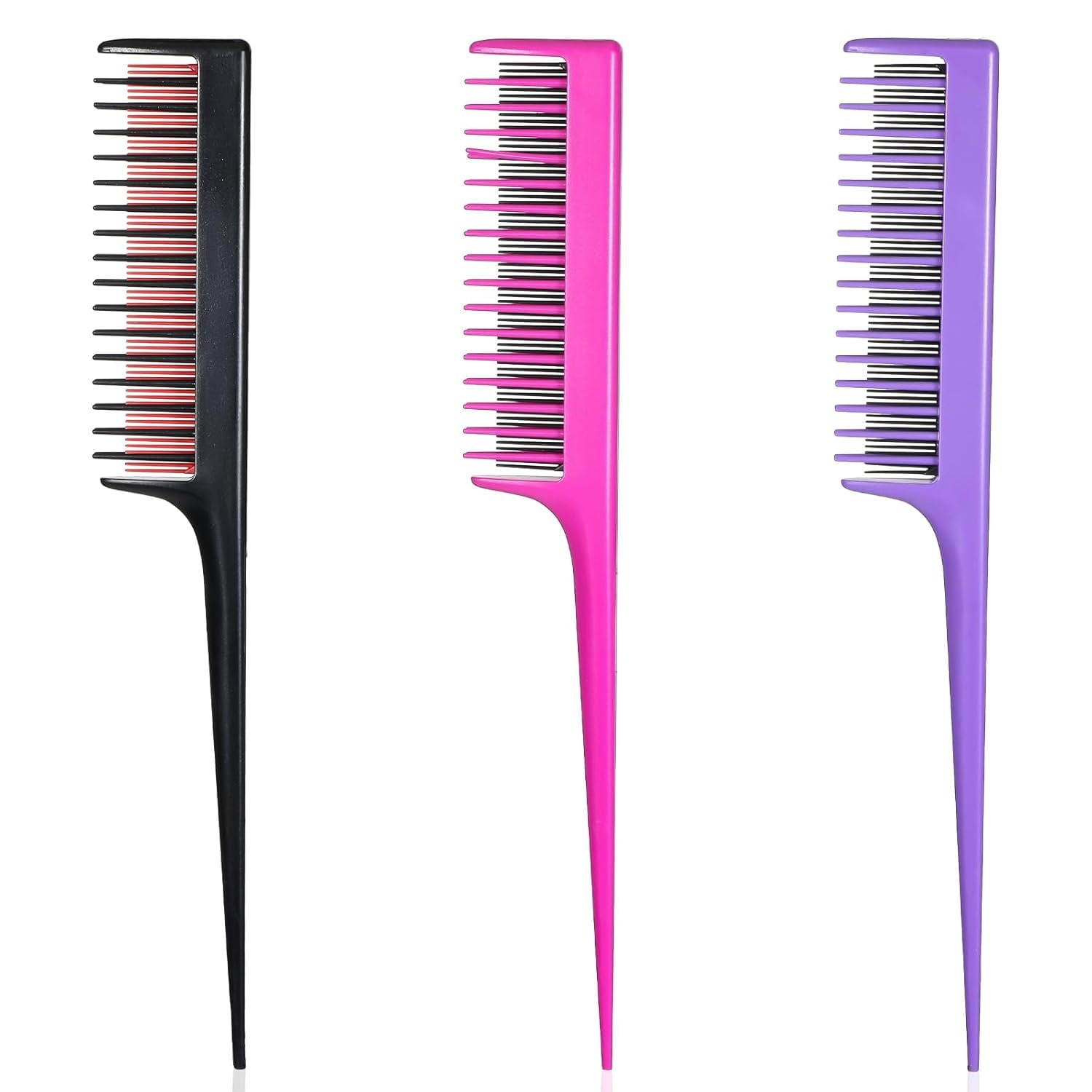 OPALESQUE 3 Pack Professional Teasing Comb, Triple Teasing Comb Rat ...