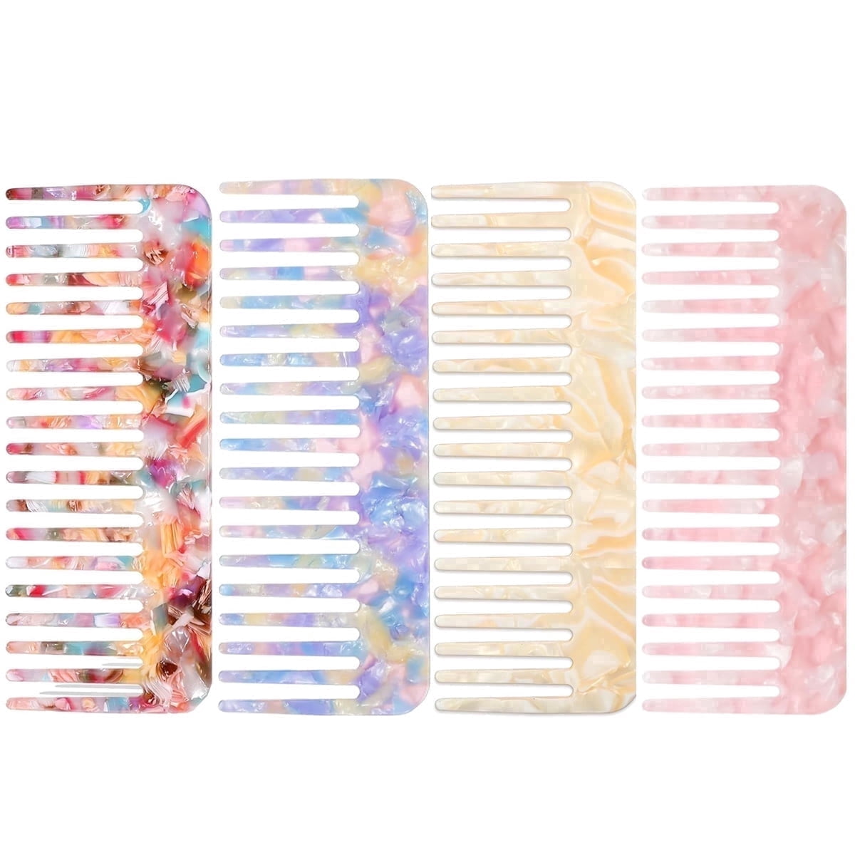 OPALESQUE 4PCS Purse Comb,Portable Travel Comb for Women, Patterned ...