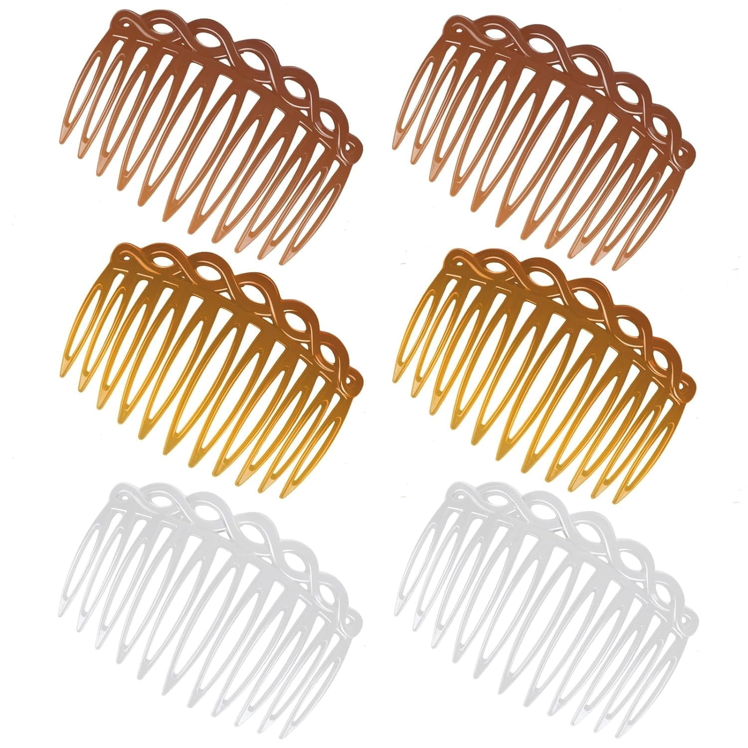 OPALESQUE 6 Pcs French Hair Side Combs, Women Hair Comb Accessories ...