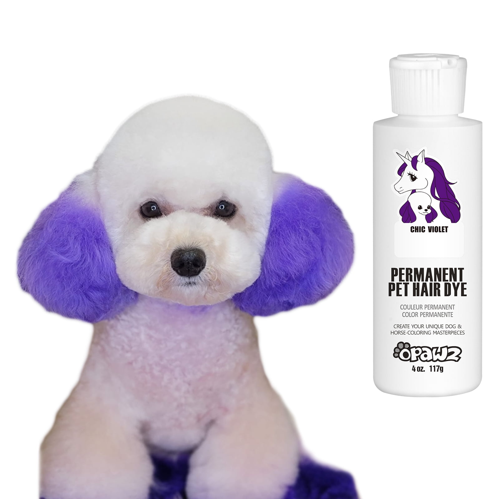 OPAWZ Permanent Dog Hair Dye, Pet Hair Dye Safely Used by Grooming ...