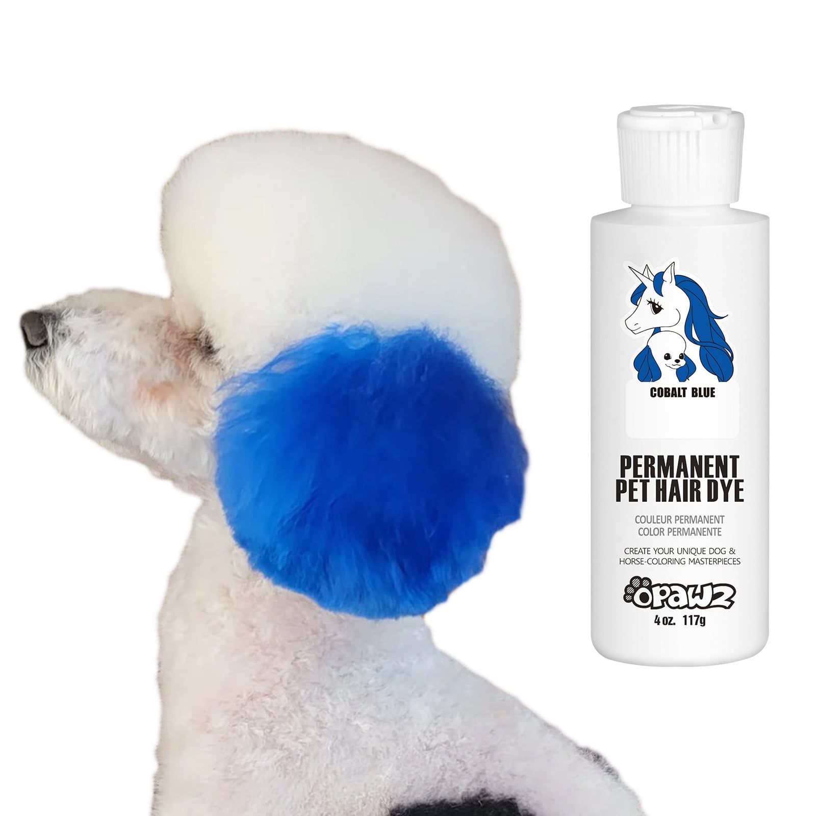 OPAWZ Permanent Dog Hair Dye, Pet Hair Dye Safely Used by Grooming ...