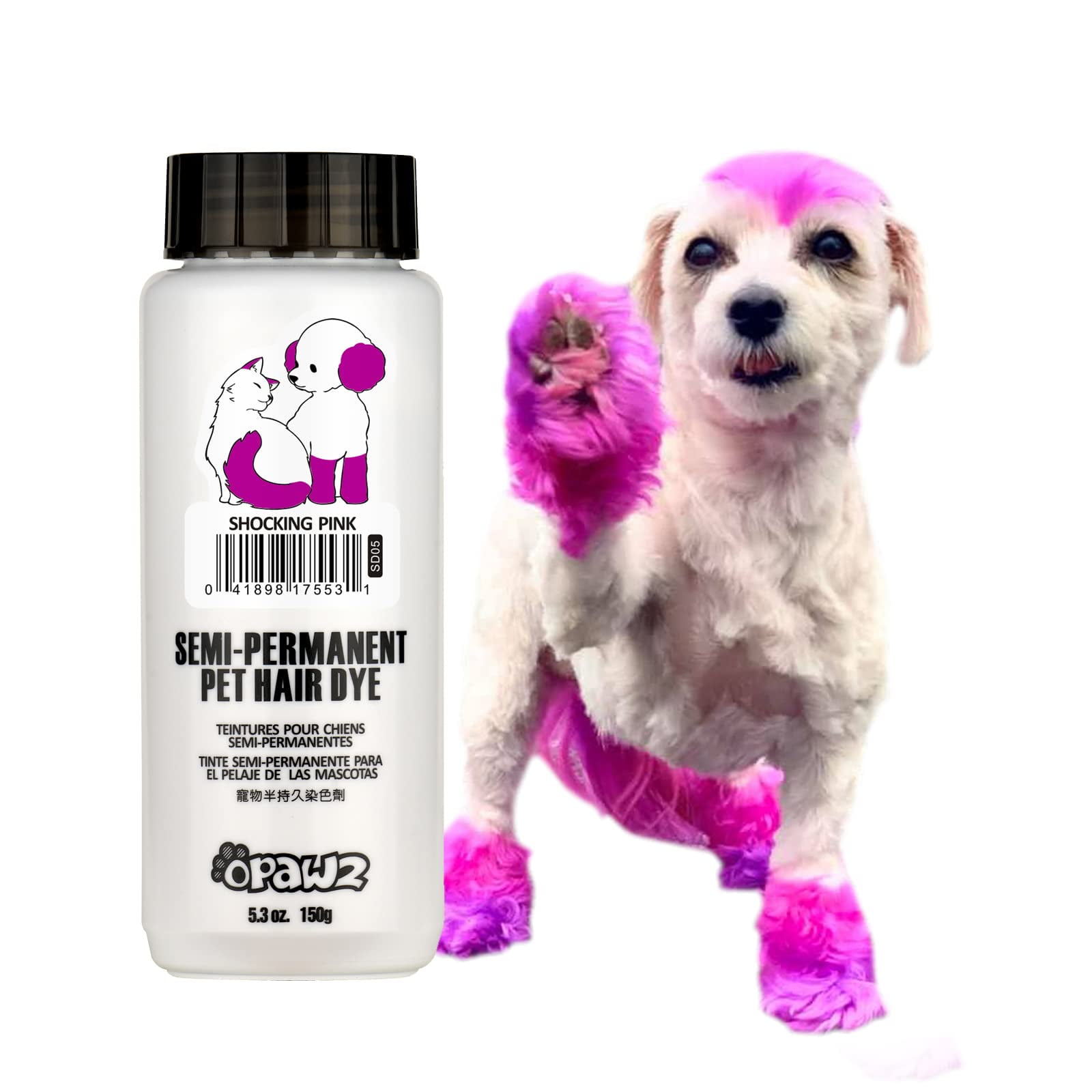 OPAWZ Semi-Permanent Dog Hair SBF3 Dye, Food-Grade Pigment Dog Dye, Non ...
