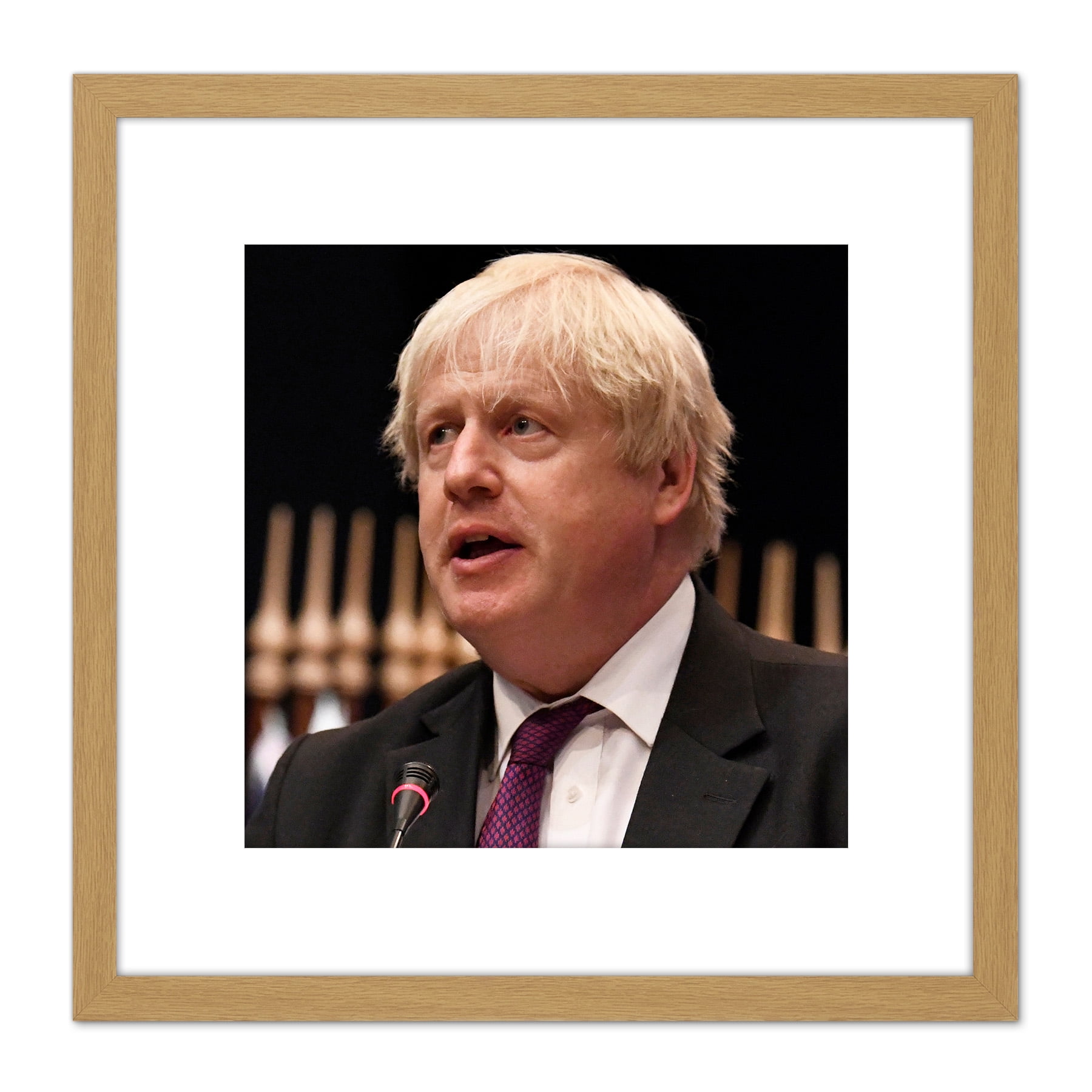 OPCW UK Prime Minister Boris Johnson Photo 8X8 Inch Square Wooden ...