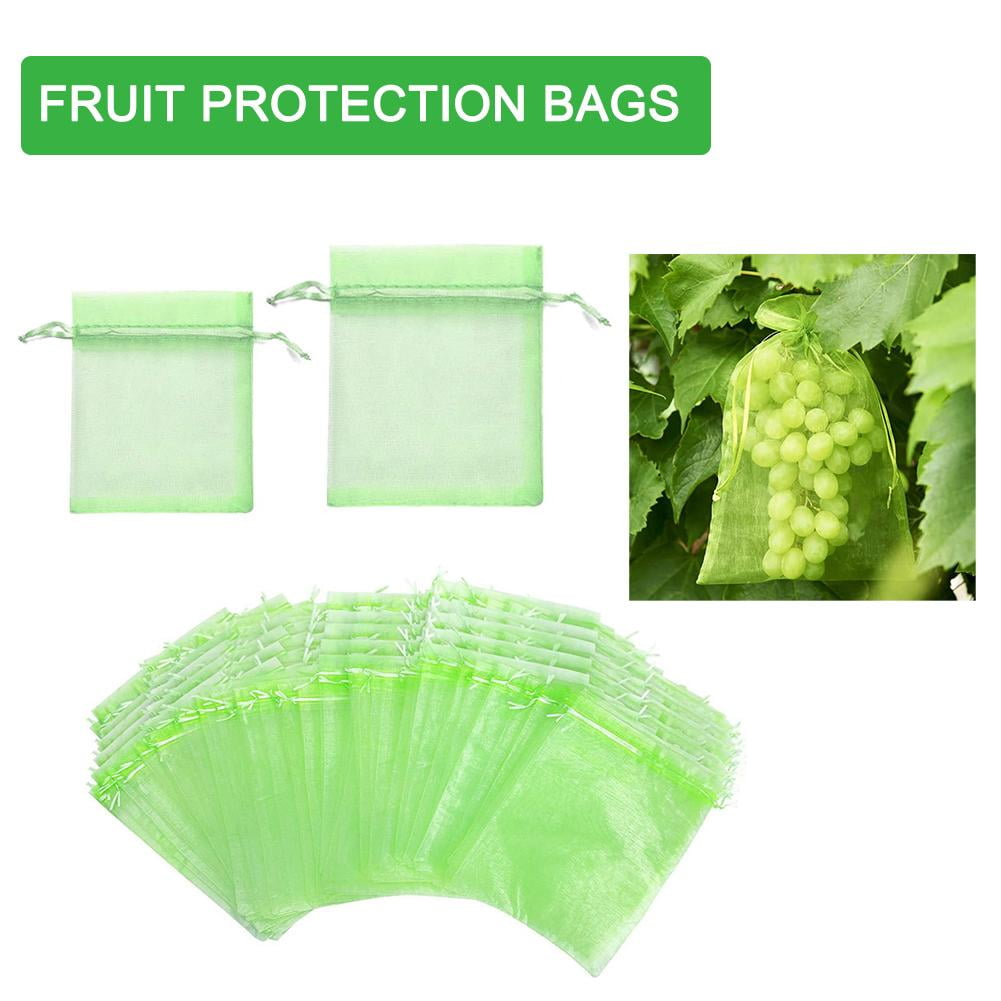 OPDBN 100x Organza Fruit Protecting Bags Mesh Barrier Bag Fruit Tree ...