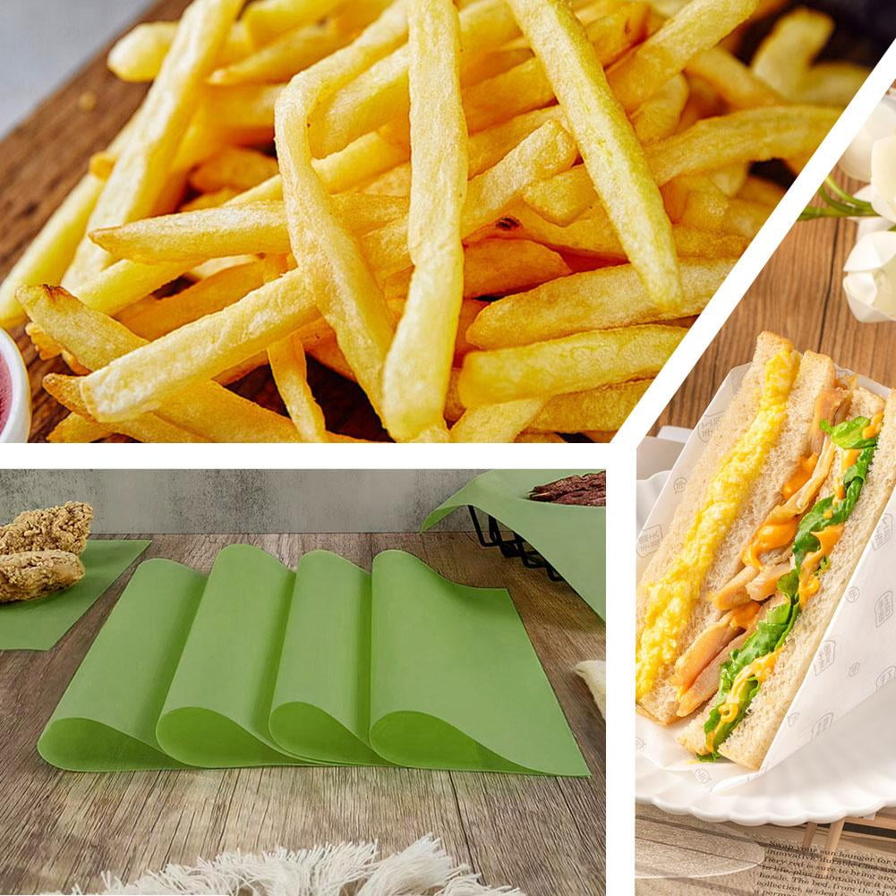 OPDBN 18*18cm 100 Square Oil-Proof Paper Fried Food Oil-Absorbing Paper ...