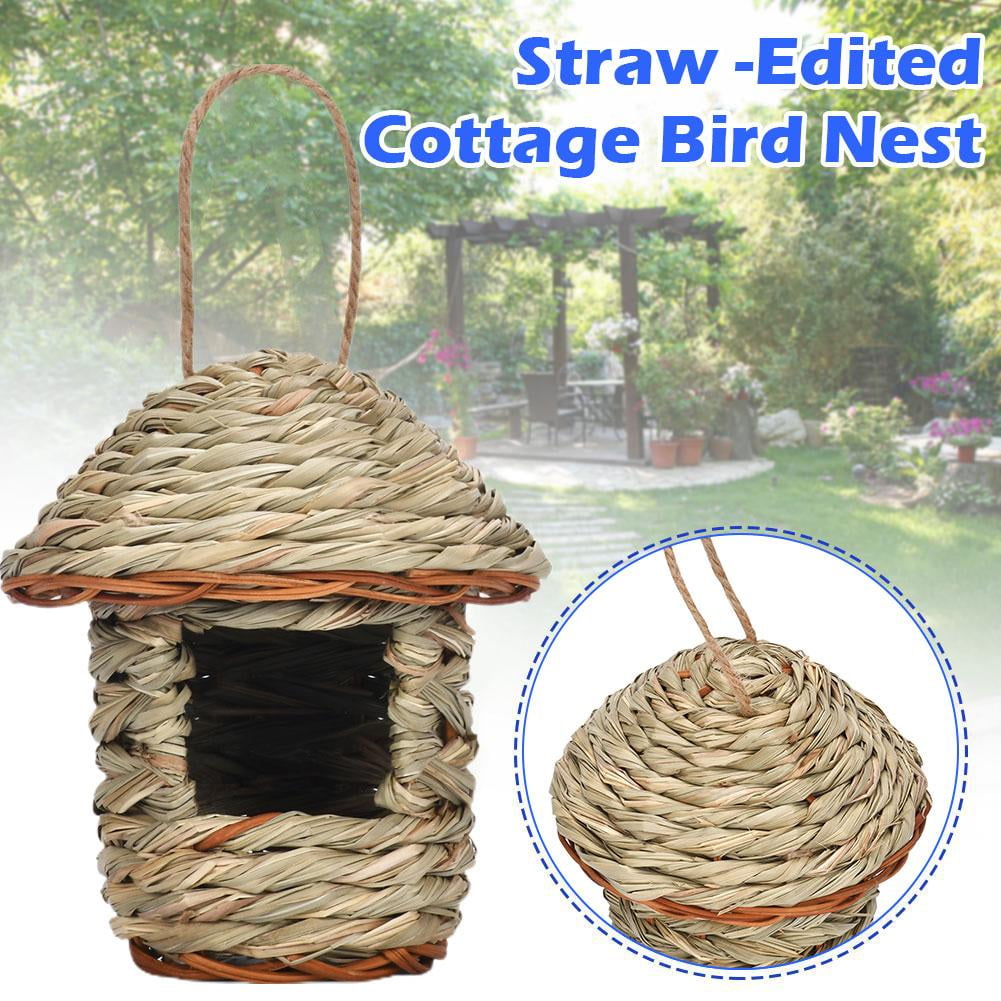 OPDBN Black Grass Creative Natural Hay Bird House Gardening Decoration ...