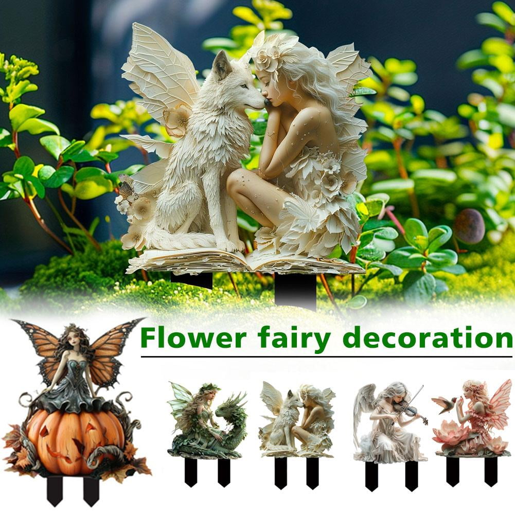 OPDBN Crazyview Bohemian Fairy Flower Pot Decoration Acrylic Halloween ...