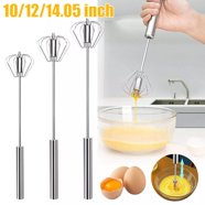 Bulk Kitchen Whisk - 12'' Semi-Automatic Stainless Steel Hand-Push Egg ...
