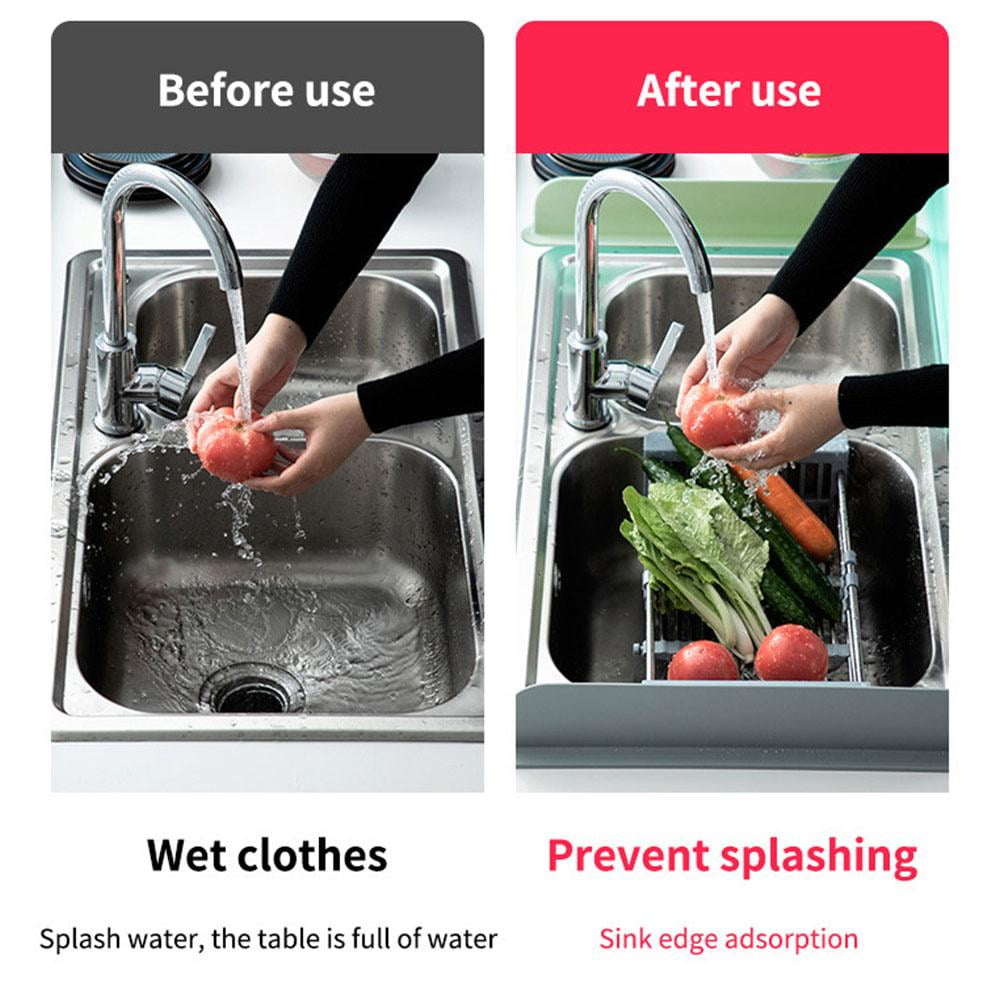 OPDBN Elegant White Kitchen Silicone Water Retaining Board Household ...