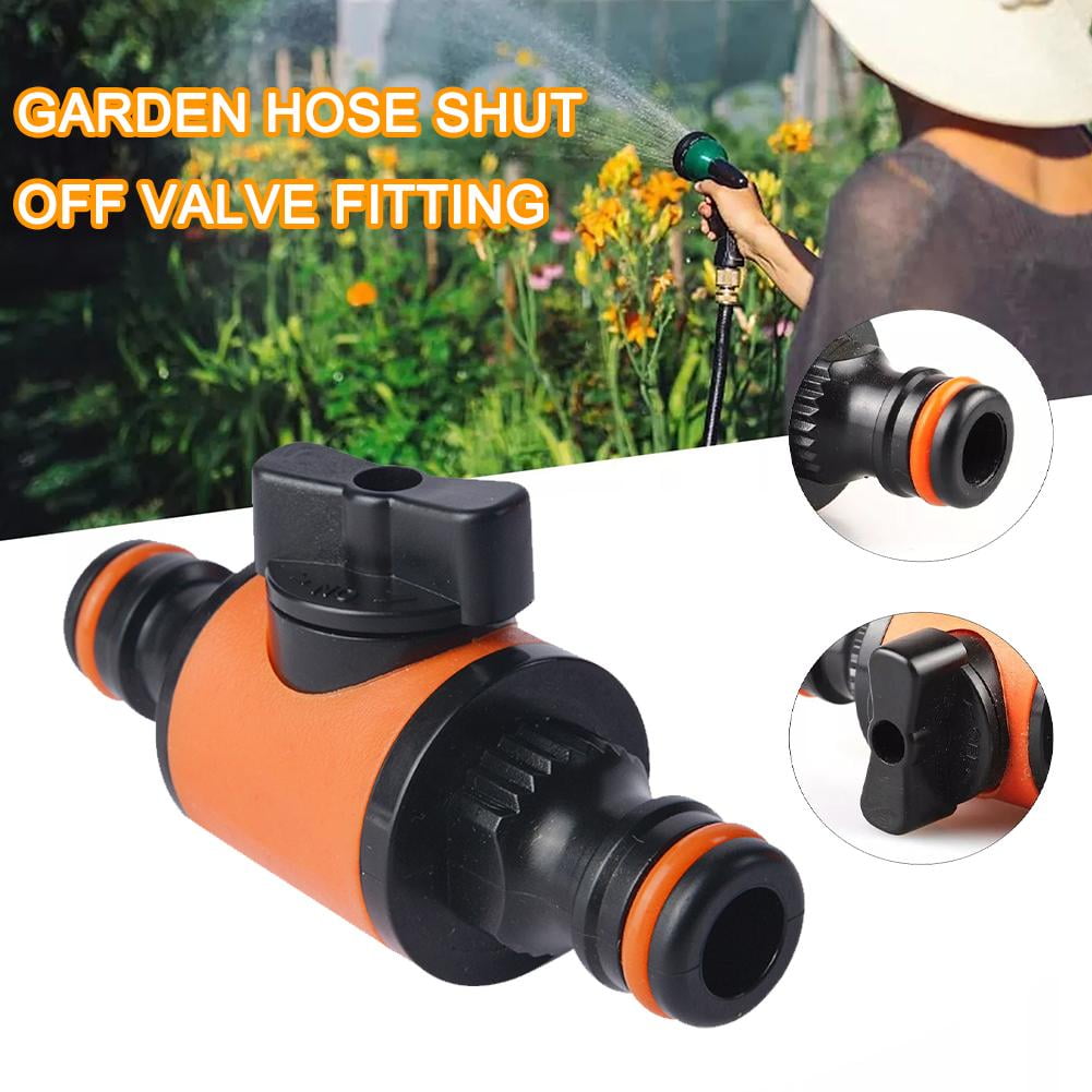 OPDBN Orange Plastic Two-Way Nipple Valve Garden Water Pipe Connector ...