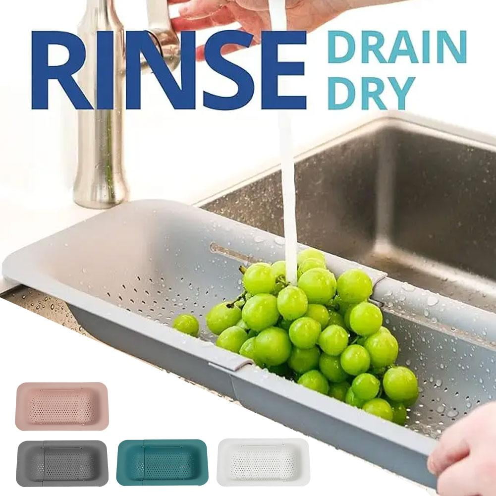 OPDBN Retractable Sink Drain Rack Drain Basket Dish Shelf Adjustable ...