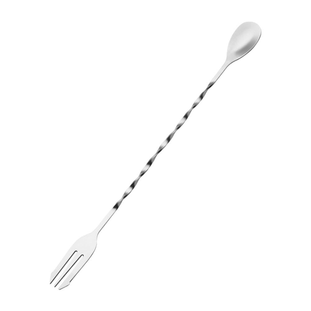 OPDBN Silver Large 32cm Stainless Steel Double-Headed Bar Spoon Long ...