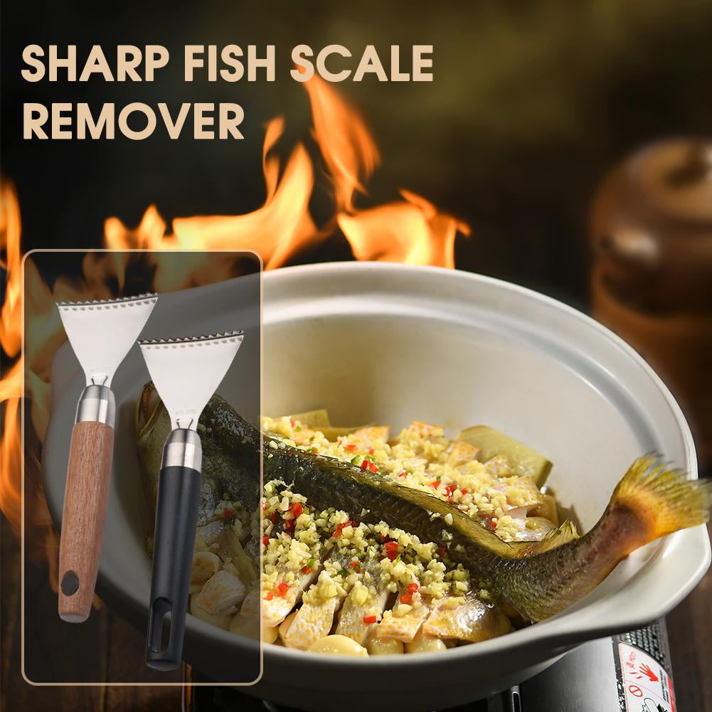 OPDBN kkiuop 304 Stainless Steel Fish Scale Remover Wood Handle Planer ... OPDBN kkiuop 304 Stainless Steel Fish Scale Remover Wood Handle Planer ...
