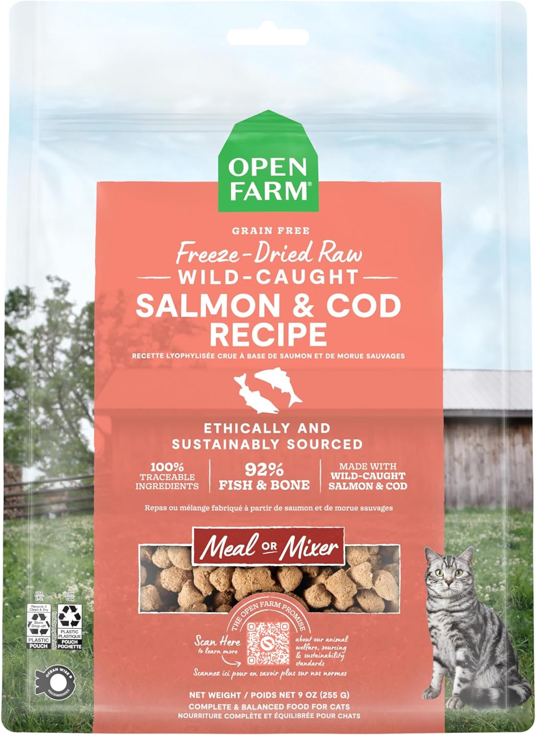 OPEN FARM CAT MORSELS SALMON COD FD RAW 3.5OZ - Walmart.com
