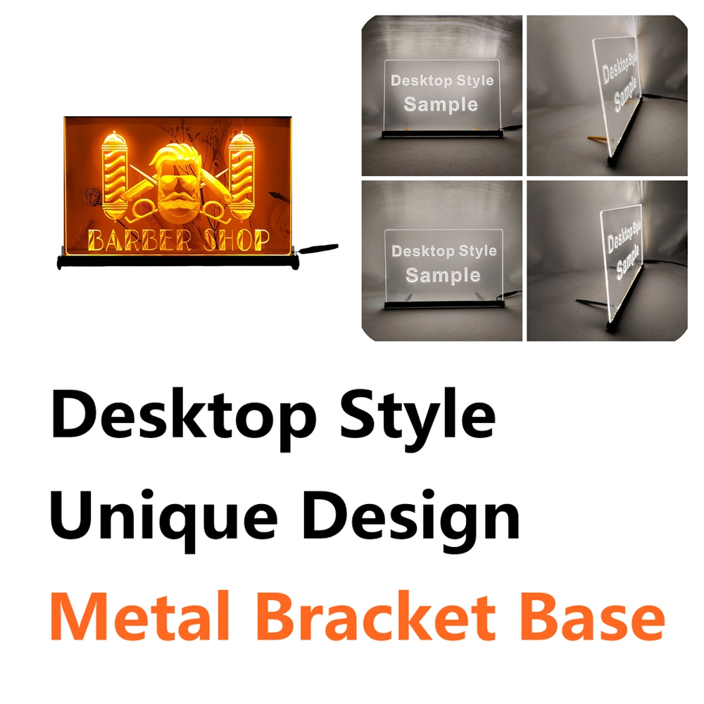 OPEN Scissor Barber Shop Men's Space Vintage LED Neon Sign-Posters ...