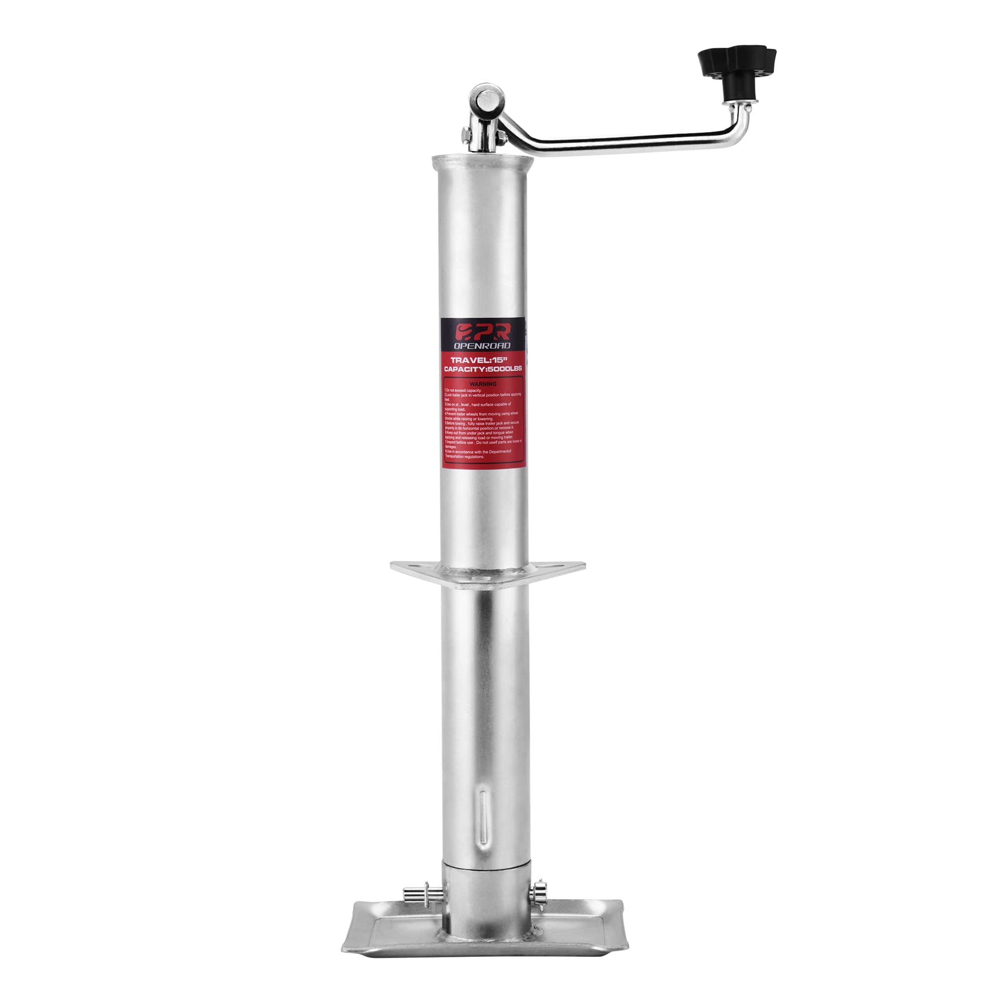 OPENROAD 5000 lbs A-Frame Trailer Jack,15" Top-Wind Vertical Travel ...