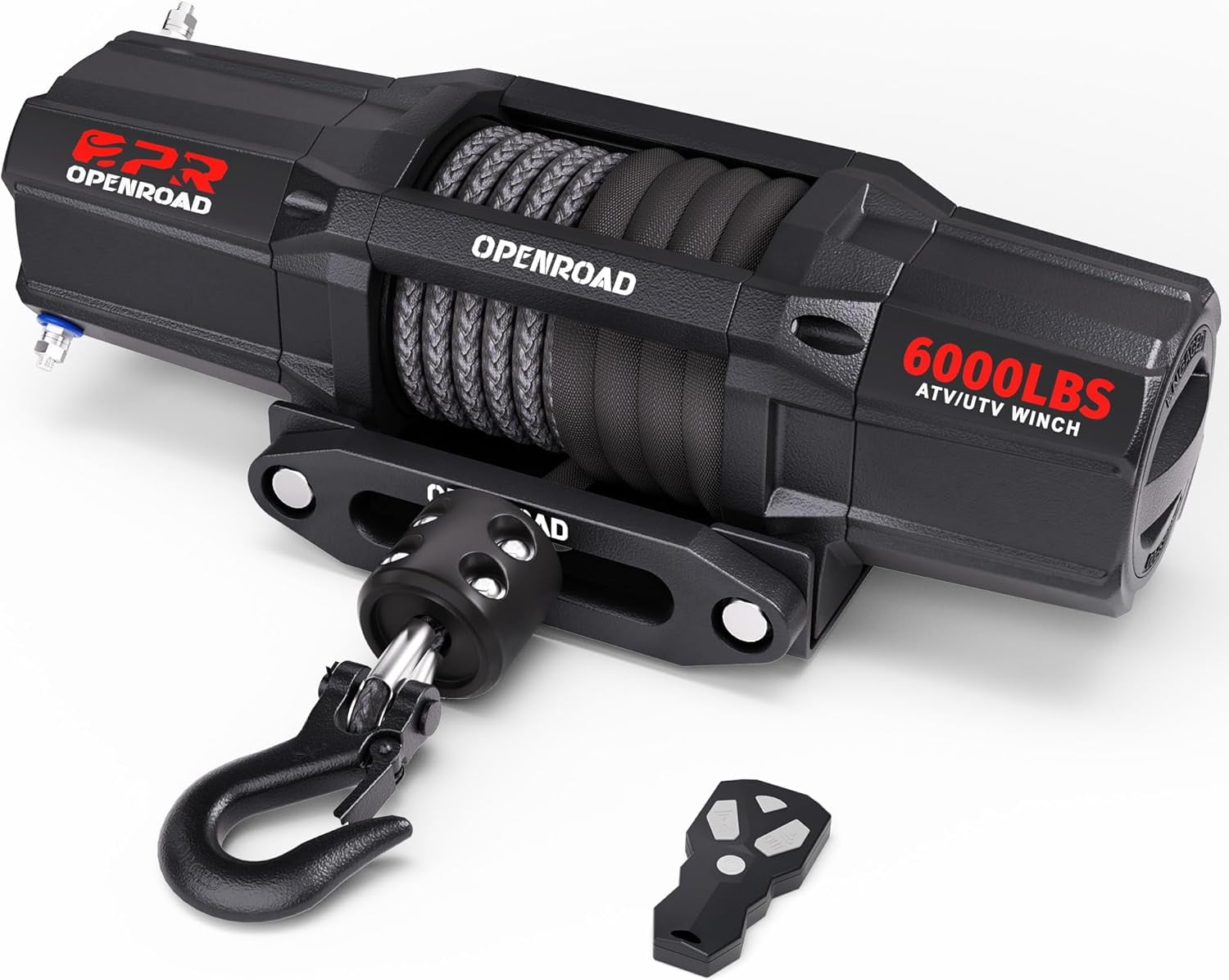 OPENROAD 6000lbs ATV/UTV Winch, 12 volt Waterproof IP67 Winch with ...