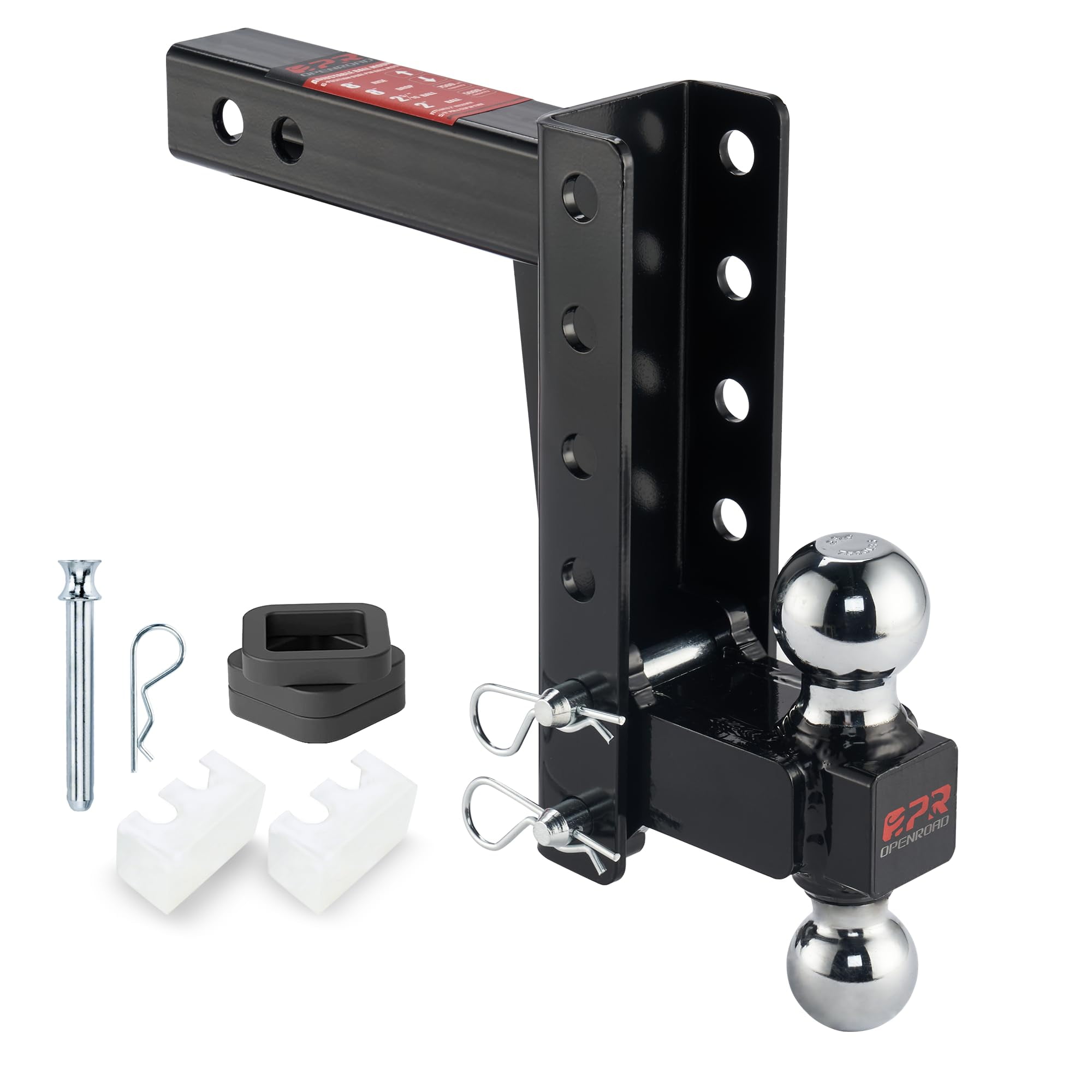 OPENROAD Adjustable Trailer Hitch Ball Mount Fits 2-Inch Receiver, 2 ...