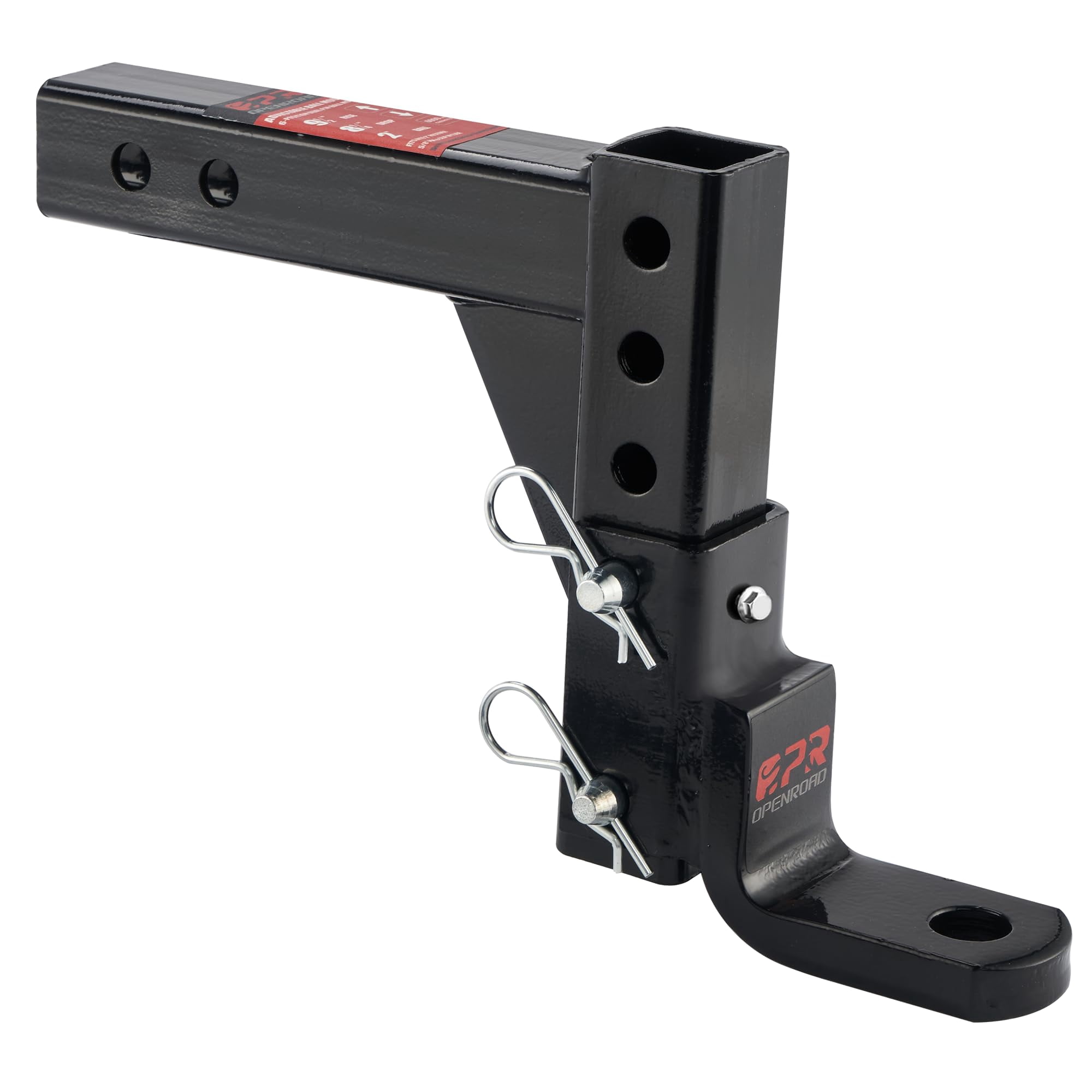 OPENROAD Adjustable Trailer Hitch Ball Mount with Stainless Steel Pins ...