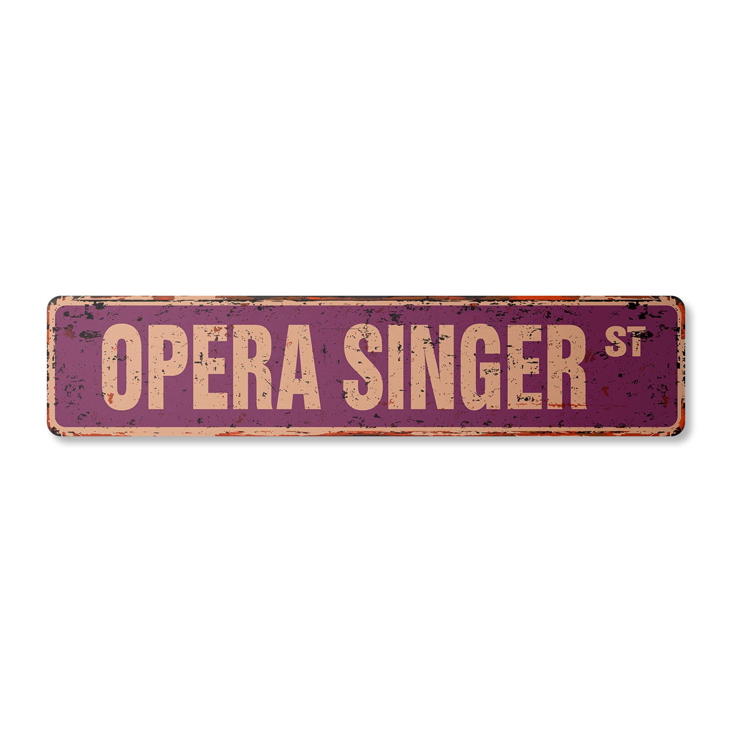 OPERA SINGER Vintage Plastic Street Sign Childrens Name Room Sign ...