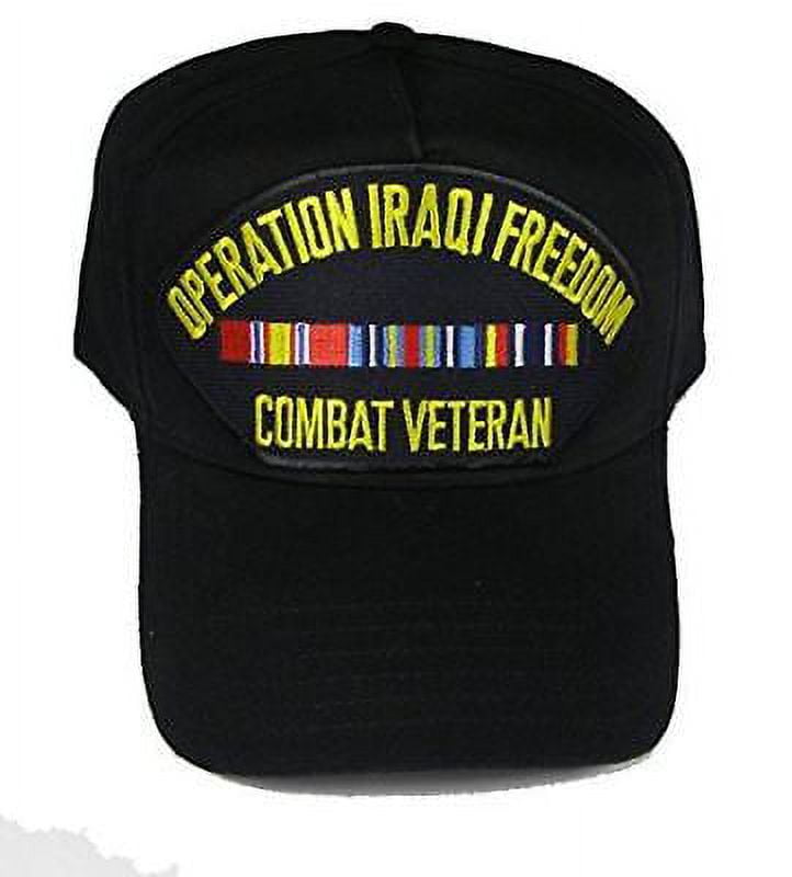 OPERATION IRAQI FREEDOM COMBAT VETERAN W/ RIBBONS HAT CAP OIF - Walmart.com