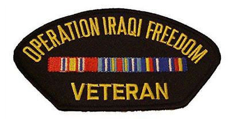 OPERATION IRAQI FREEDOM VETERAN W/ RIBBONS PATCH OIF GWOT GLOBAL WAR ...