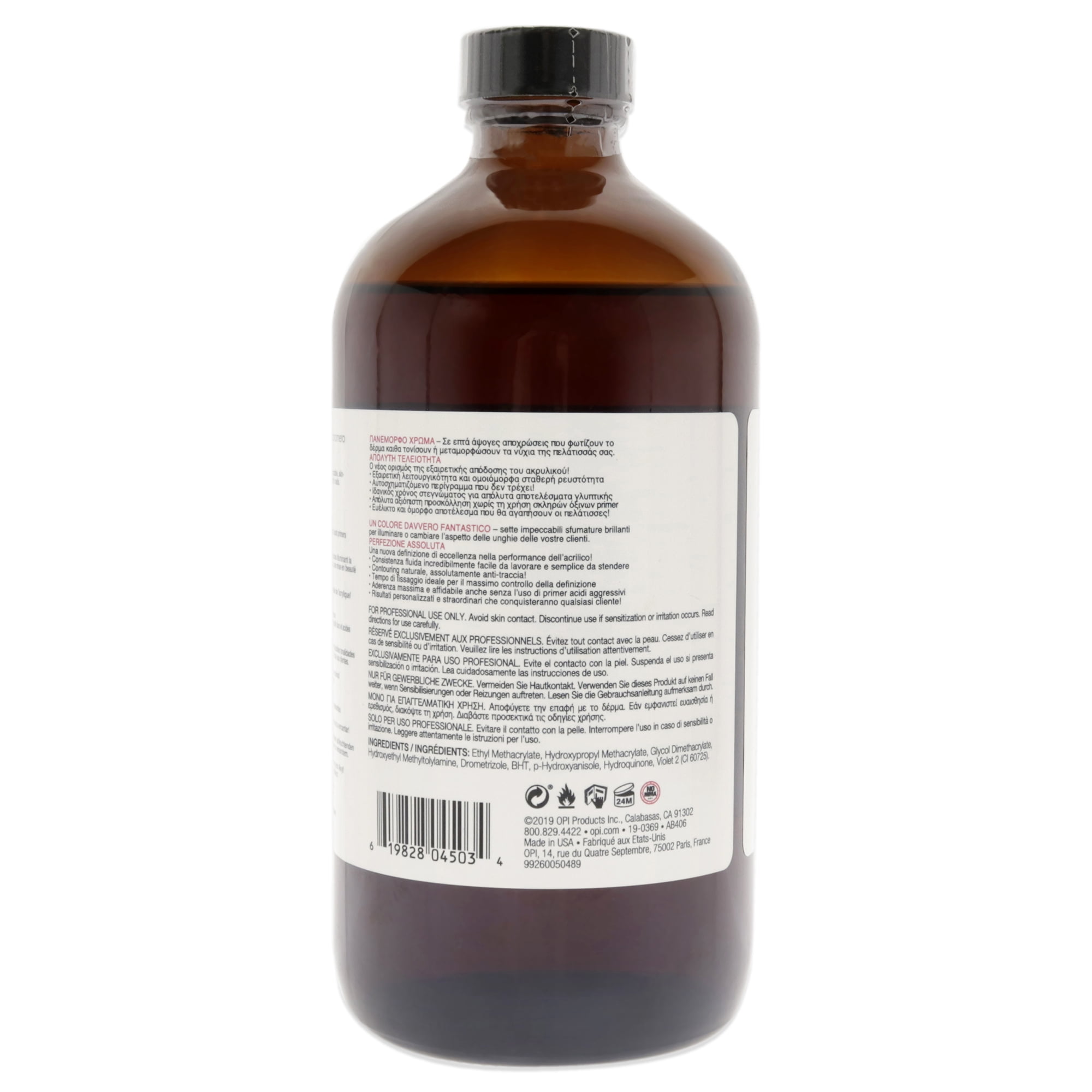 OPI Absolute Precision Liquid Monomer Women 14.7 oz Nail Liquid ...