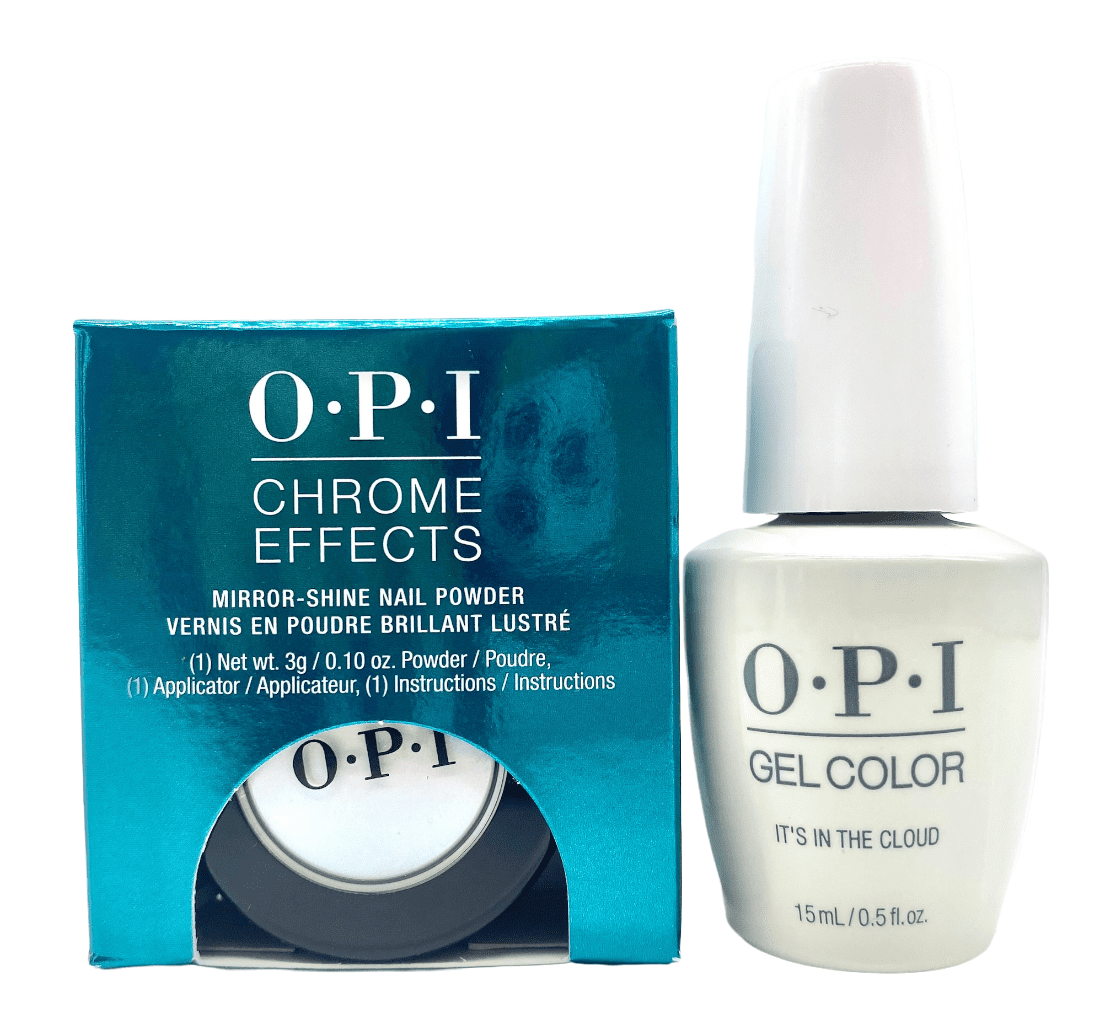 OPI Chrome Effects Gel Nail Polish Duo - Blue Plate Special Nail Powder ...