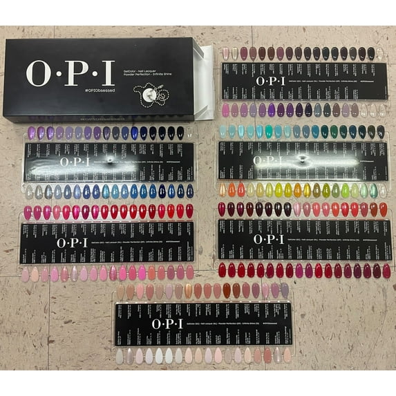 OPI Color Chart, Gel Nail Polish Palette, 6 Panel Swatch Display with Chain and Labels - Walmart.com