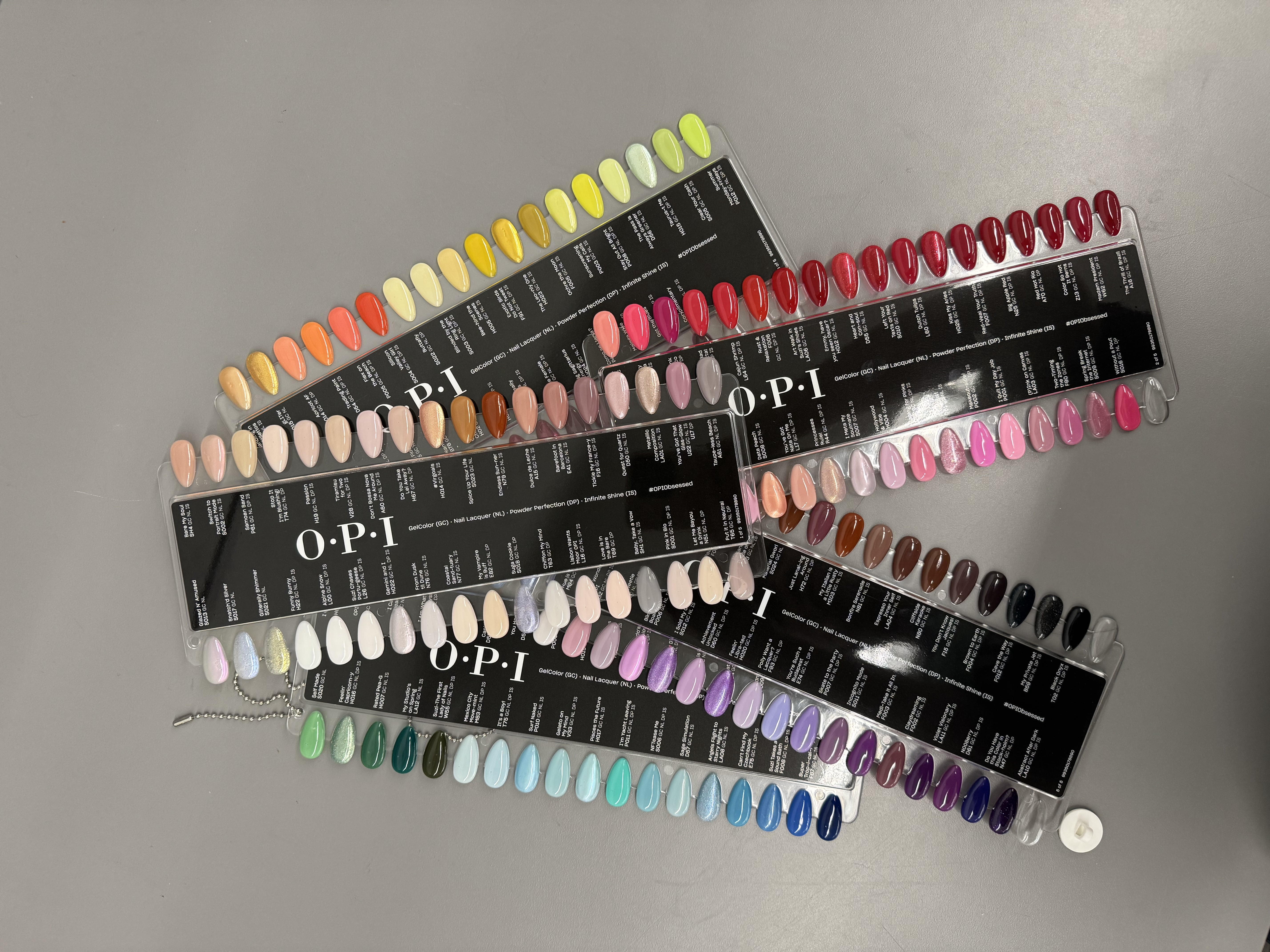 OPI Color Chart, Gel Nail Polish Palette, 6 Panel Swatch Display with ...