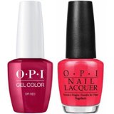 OPI GELCOLOR + MATCHING LACQUER OPI RED L72 - Walmart.com