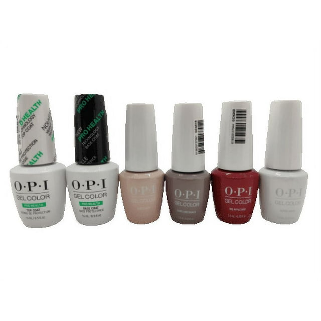 OPI Pro-Health Gel Nail Polish Trial Kit, 6 Pc Manicure Set with Base ...