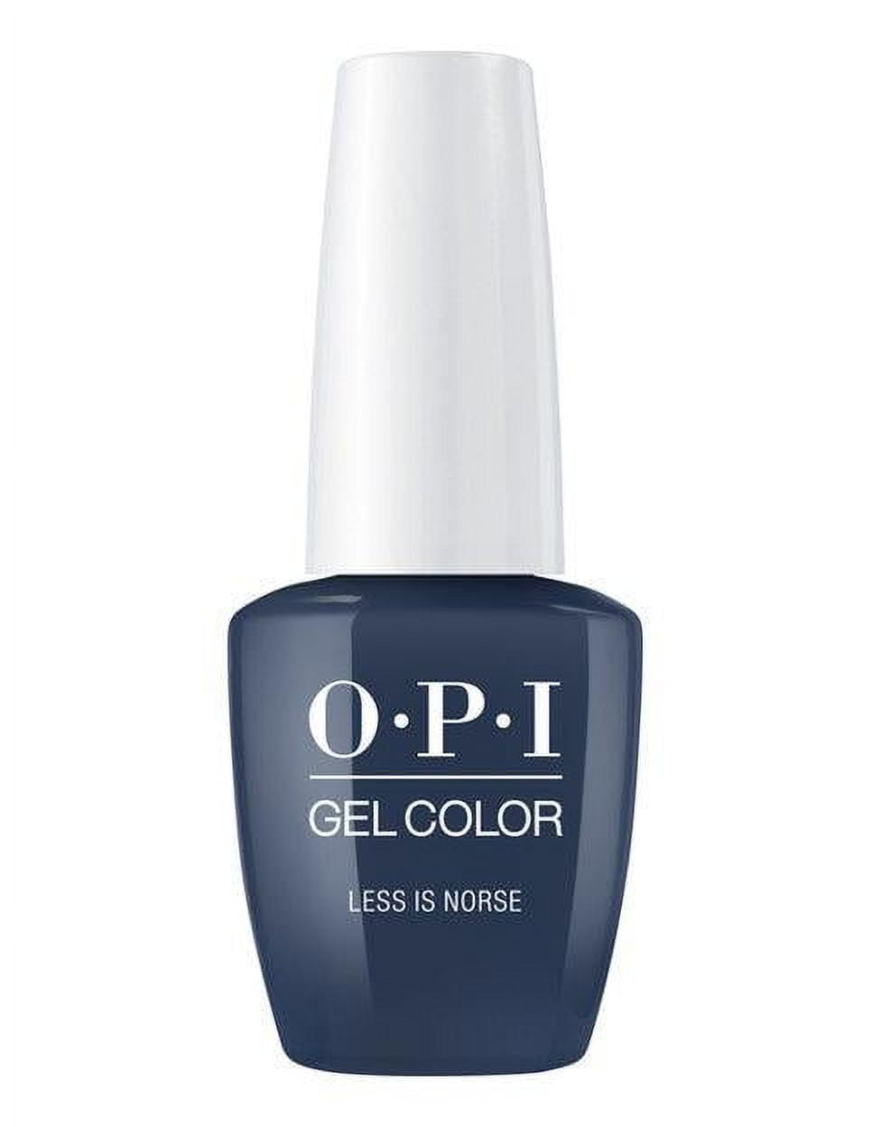 OPI GelColor Salon Nail Polish, Less Is Norse, Icy Gray-Blue, Long ...