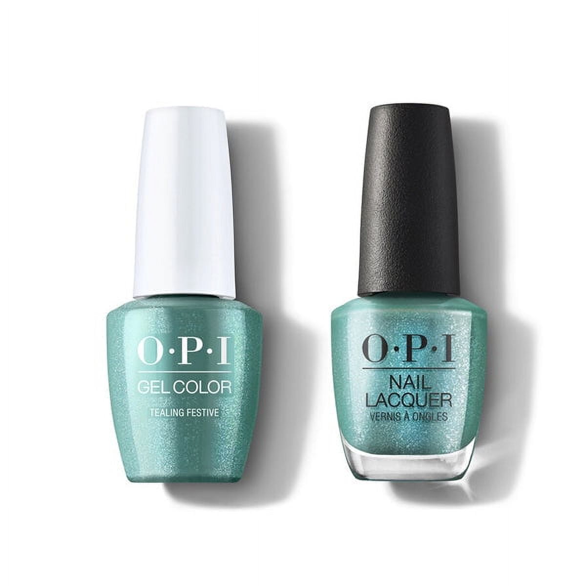 OPI GelColor & Nail Lacquer Polish COMBO Set [ Tealing Festive ] Jewel ...