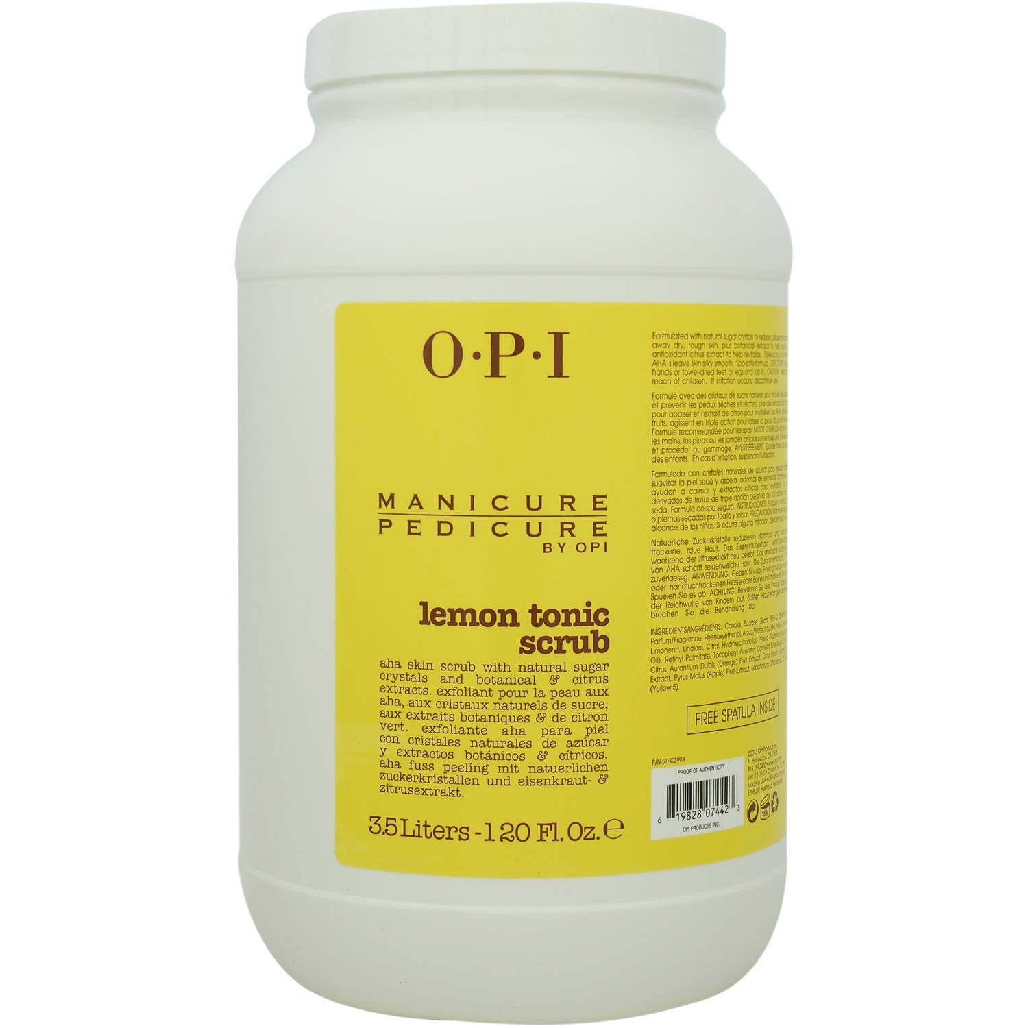 OPI Manicure Pedicure Lemon Tonic Scrub, 120 fl oz - Walmart.com