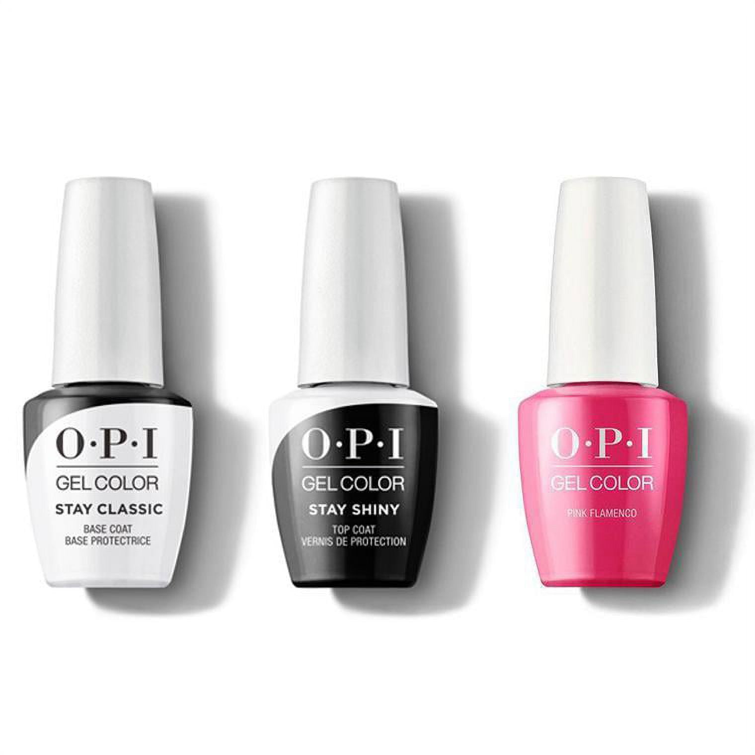 OPI Nail GELCOLOR Combo 3 CT - Stay Classic Base, Shiny Top & Pink ...