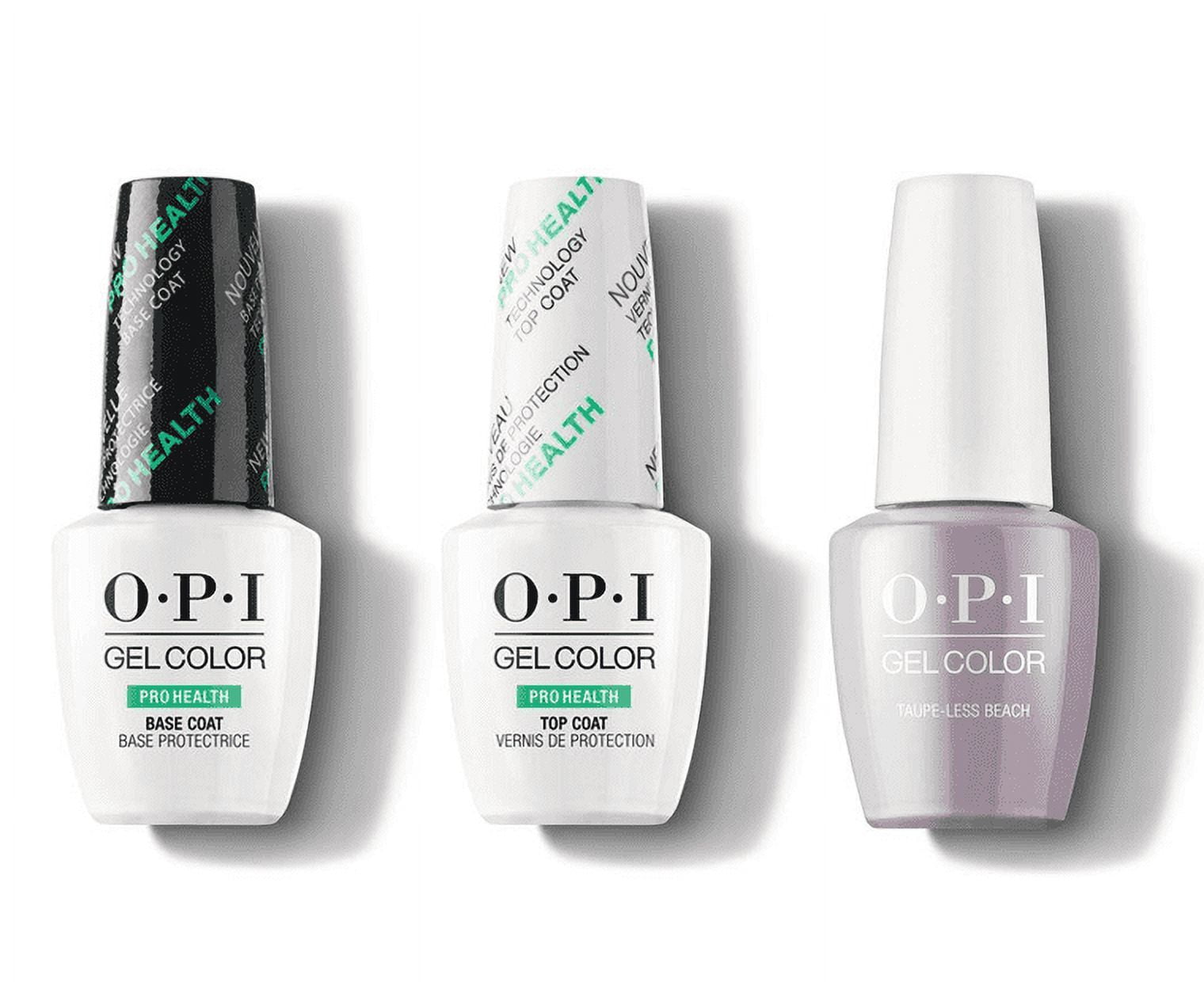 OPI Nail Gel Polish GelColor Combo - Base, Top & Taupe-less Beach GC ...