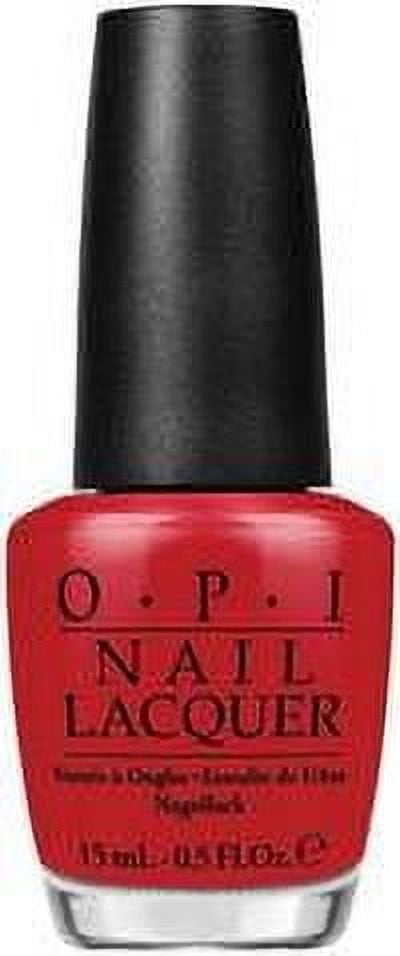 OPI Nail Lacquer Polish .5oz/15mL - Red Hot Rio A70 - Walmart.com