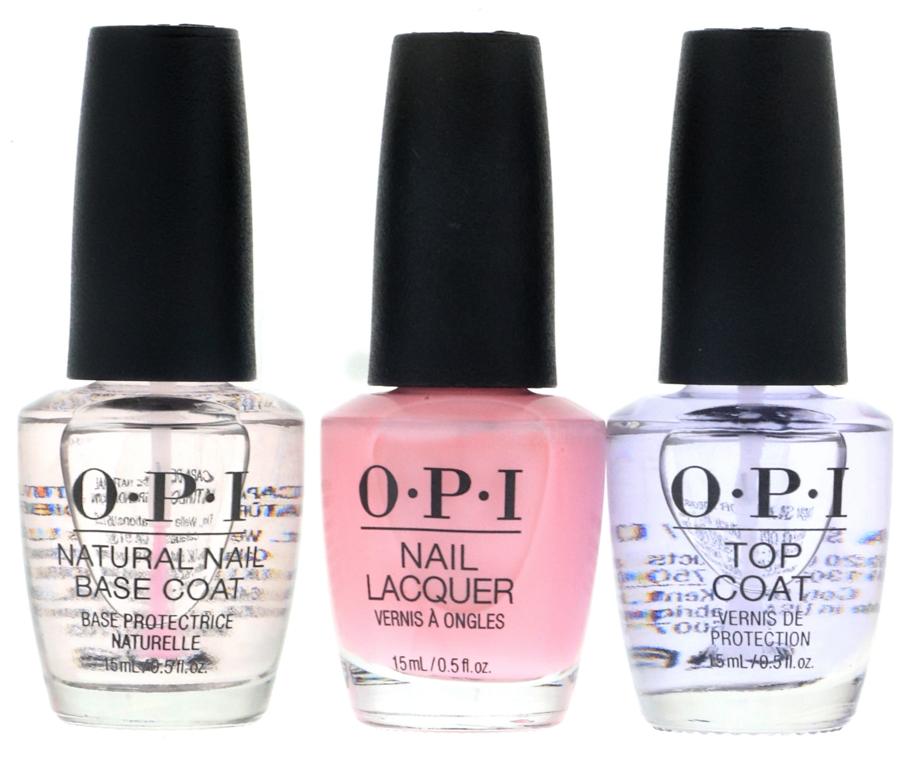 OPI Nail Lacquer Ultimate Nail Trio Set, It's a Girl Color Polish, Natural Base Coat, Top Coat ...