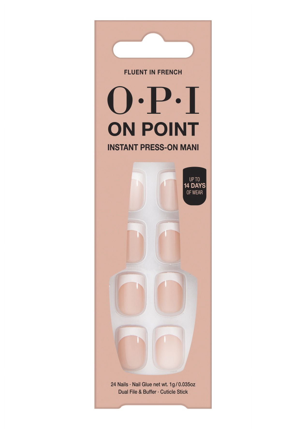 OPI Instant Press On Nails Fluent In French 24 Pieces Vegan Long-Wear ...