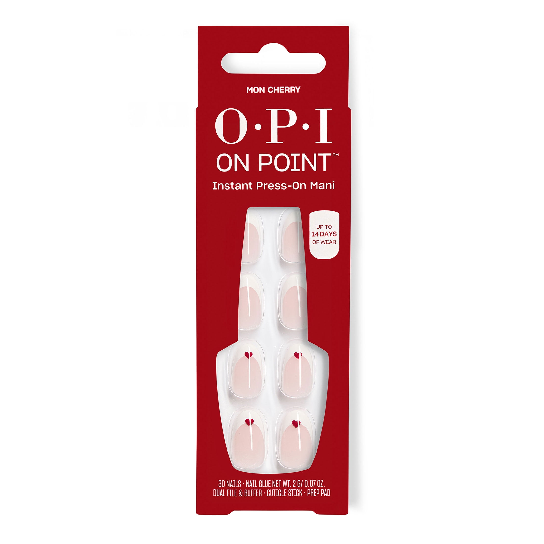 OPI On Point Instant Press On Nails. Mon Cherry, False Nails, 24 Pieces ...
