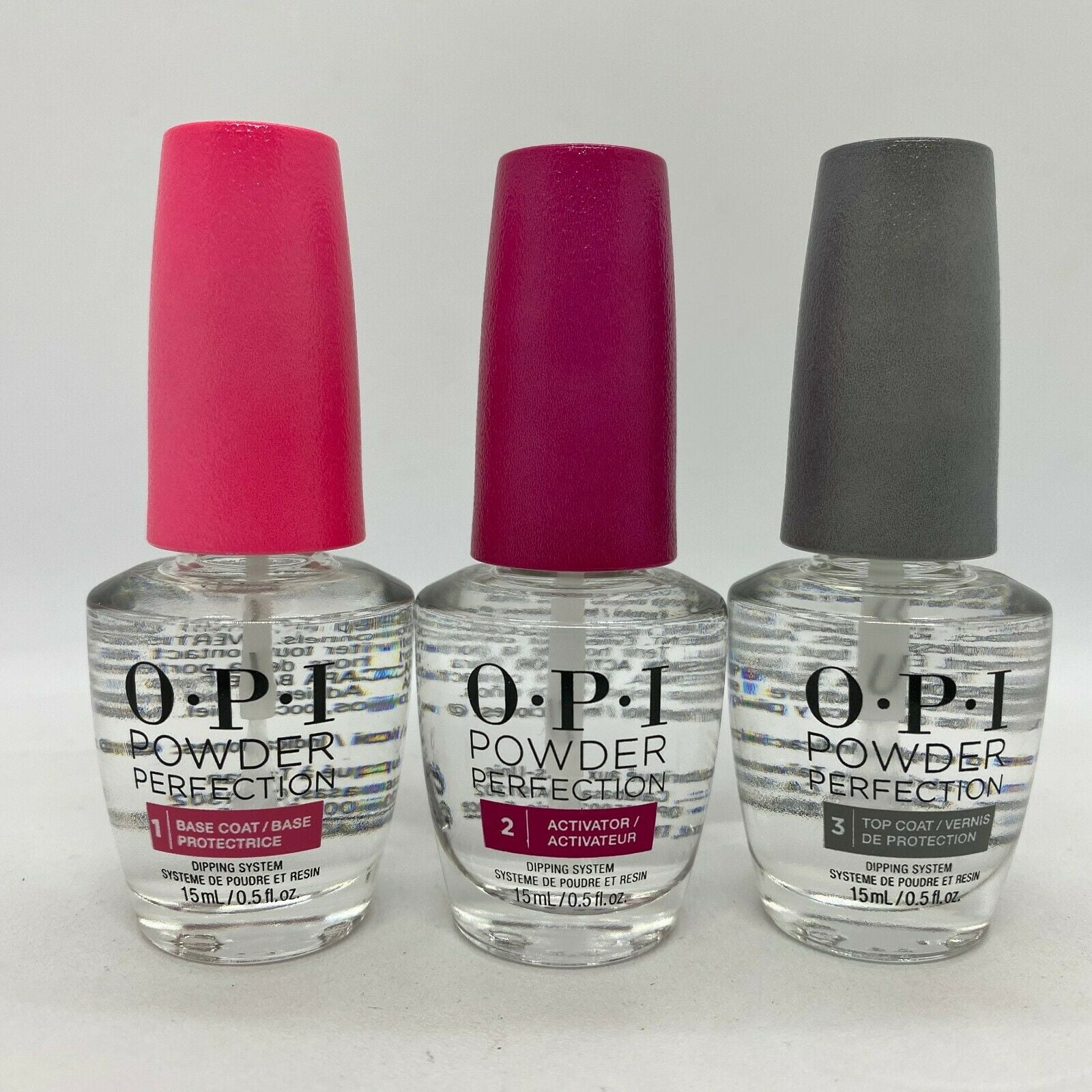 OPI Powder Perfection Dipping System 3 Steps Kit Liquid 0.5oz - All 3 ...