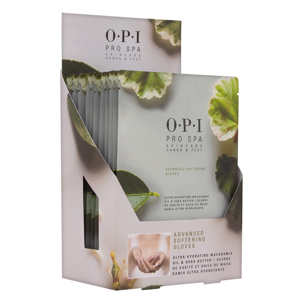 OPI Pro Spa Skin Care Hands and Feet Advanced Softening Gloves 12 x ...
