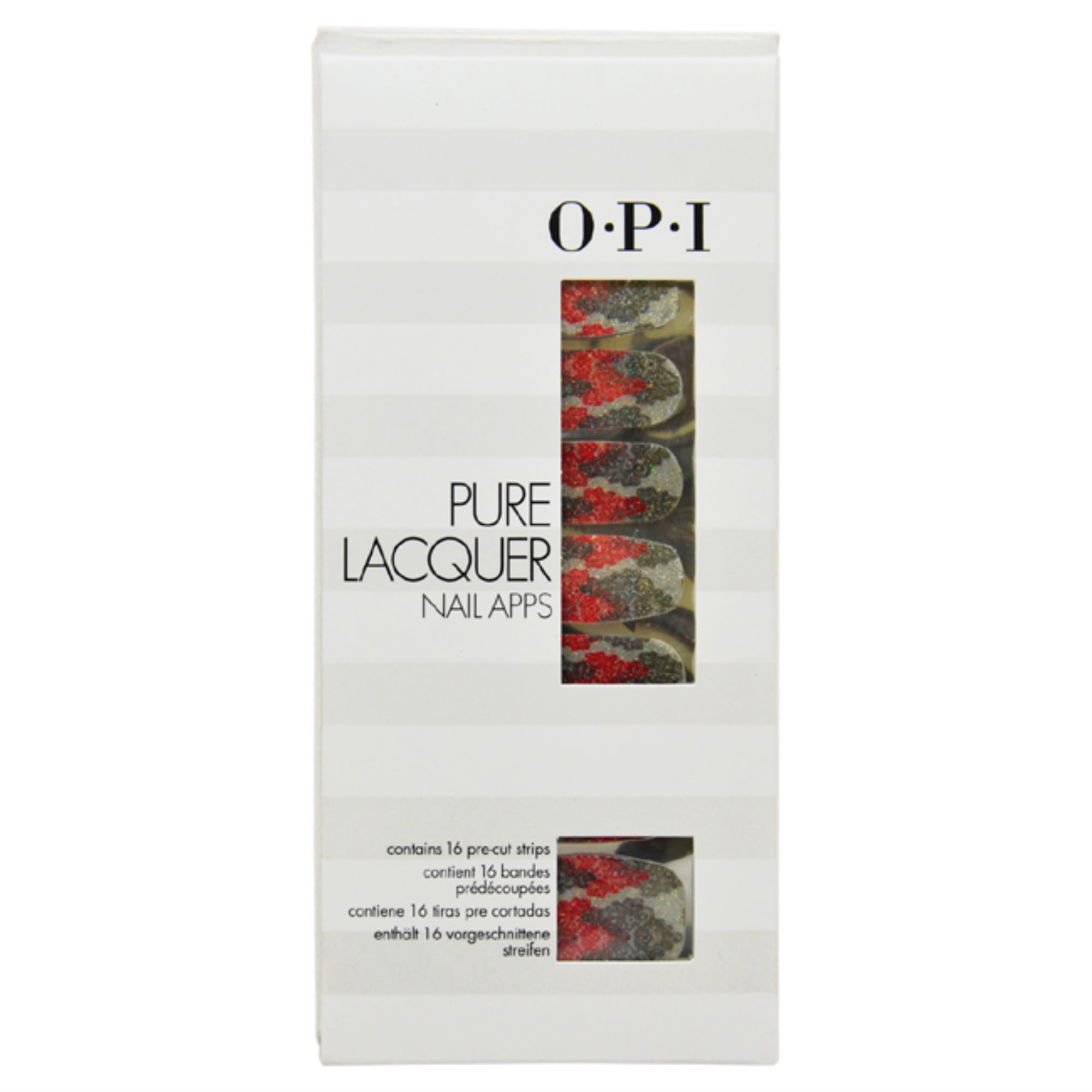 OPI Pure Lacquer Nail Apps Pink/Silver Lace - AP114 16 Count Nail Apps ...