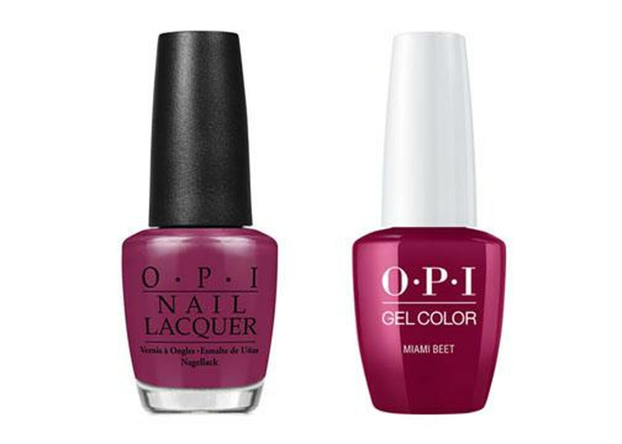 OPI Soak-Off GelColor Gel Polish + Matching Lacquer - Miami Beet #B78 ...