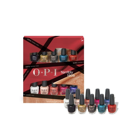 OPI Nail Lacquer Mini 10-Piece Christmas Collection, Holiday Polish ...