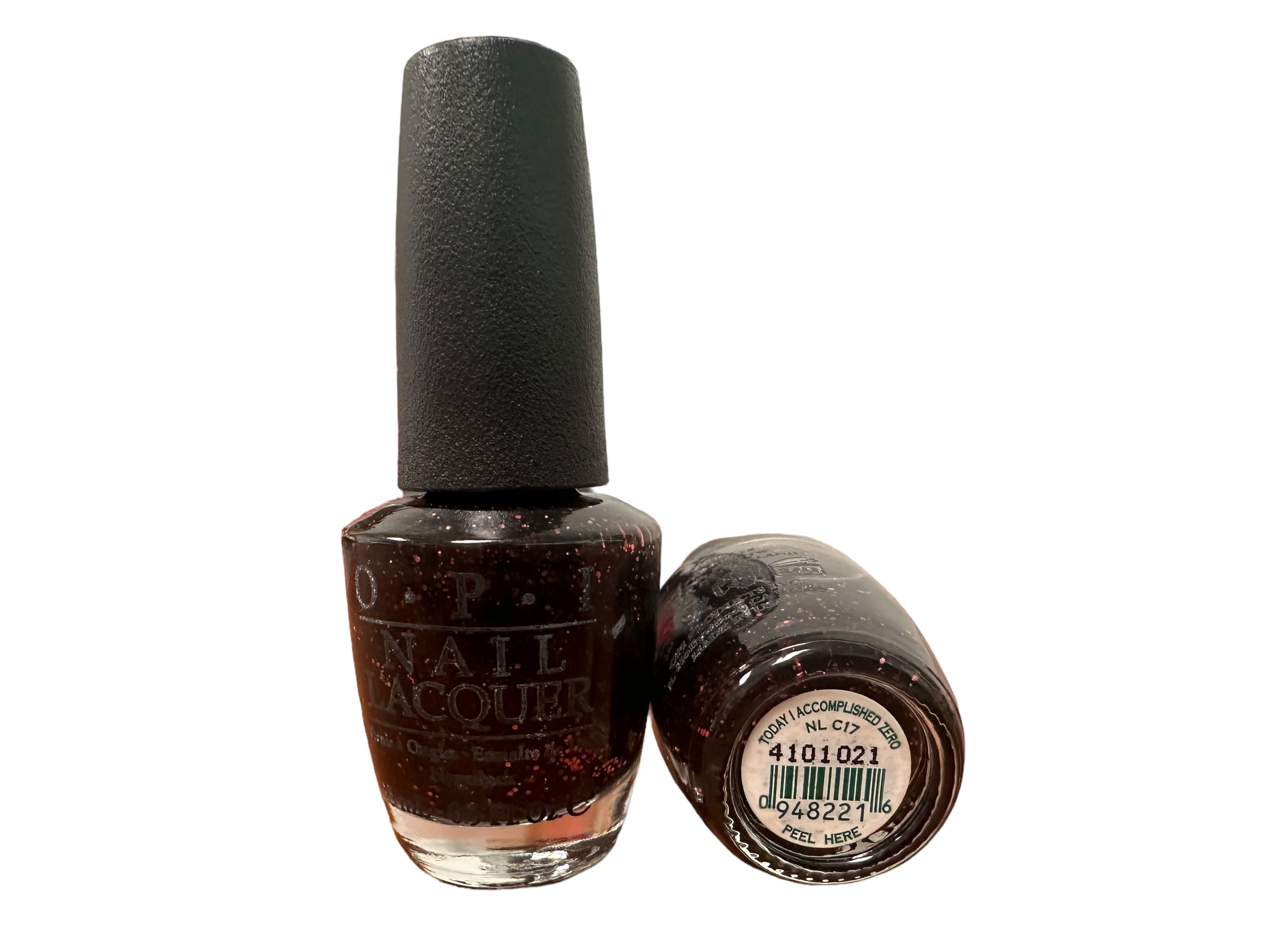 OPI Today I Accomplished Zero 0.5oz Black Creme Nail Polish with Red ...
