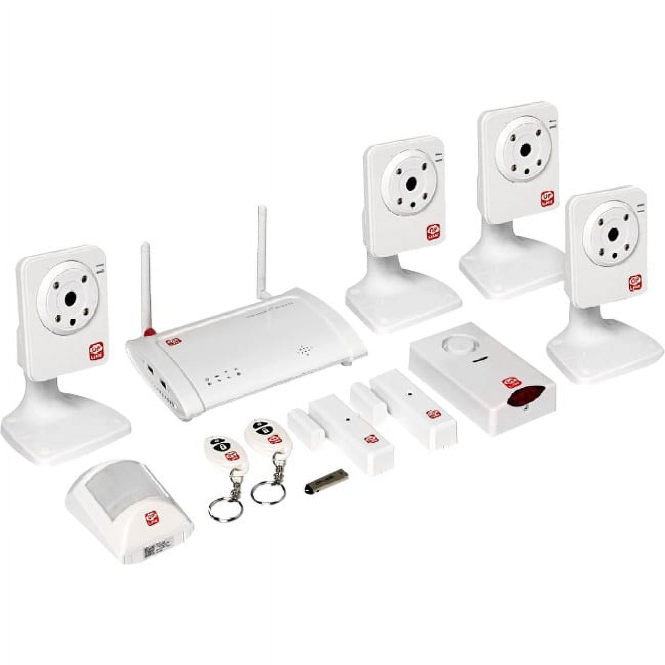 OPLINK Security Triple Shield Wireless Security System with 4 Cameras ...