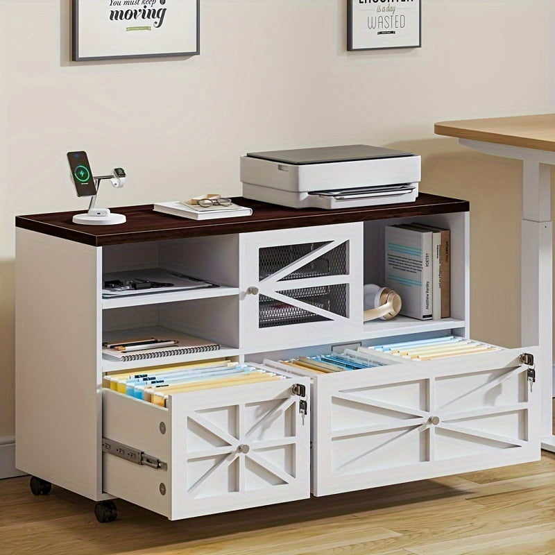 OPMGHDWES New file cabinet storage bracket with lock double drawer ...