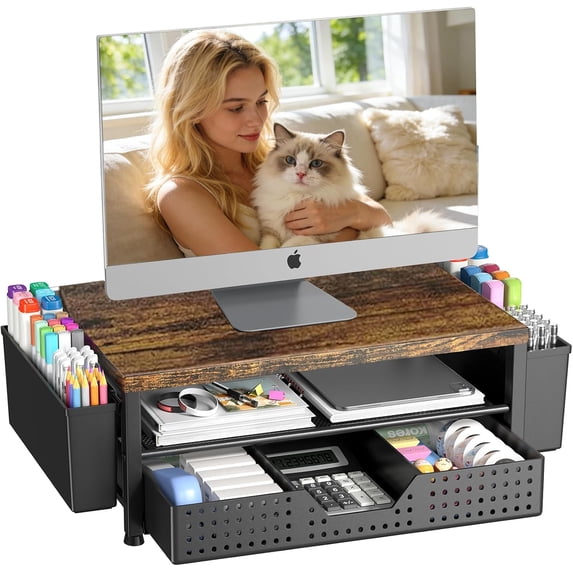 OPNICE Desk Organizers and Accessories, Computer Monitor Stand Riser ...